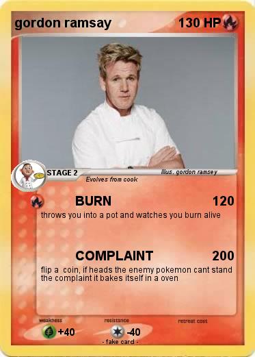 Pokémon gordon ramsay 25 25 - BURN - My Pokemon Card
