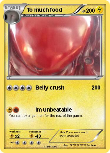 Pokémon To much food - Belly crush - My Pokemon Card
