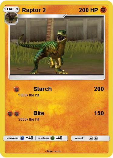 Pokémon Raptor 2 1 1 - Starch - My Pokemon Card