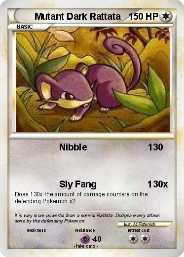 Pokémon Mutant Dark Rattata - Nibble 1 - My Pokemon Card