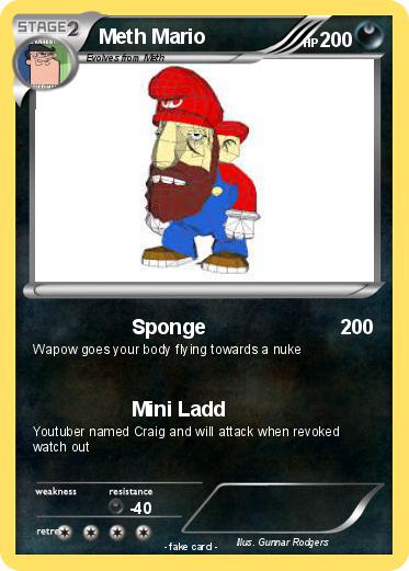 Pokémon Meth Mario - Sponge - My Pokemon Card