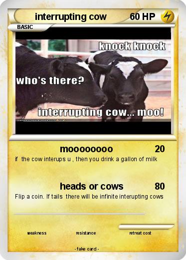 Pokémon interrupting cow - moooooooo - My Pokemon Card
