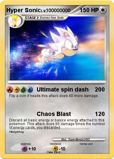 Pokémon Hyper Sonic 565 565 - Ultimate spin dash - My Pokemon Card