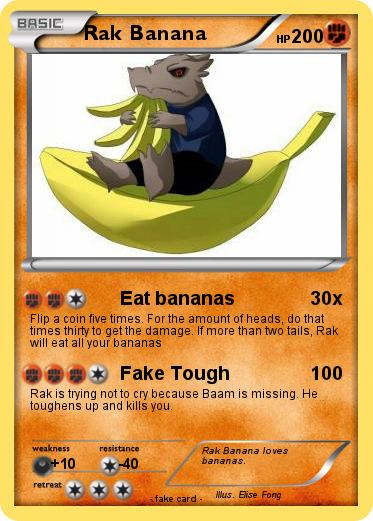 Pokémon Rak Banana - Eat bananas - My Pokemon Card