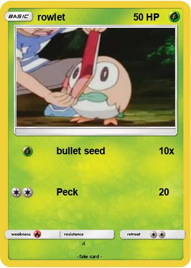 Pokémon rowlet 248 248 - bullet seed - My Pokemon Card
