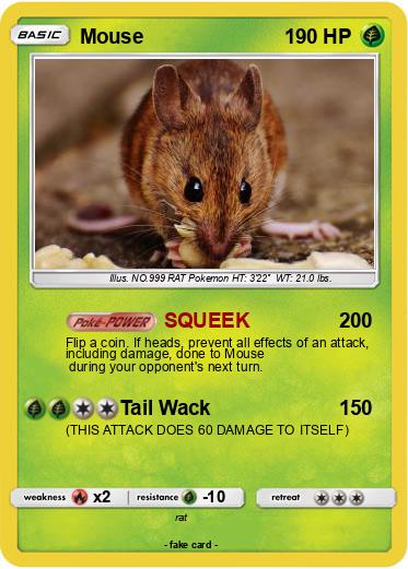 Pokémon Mouse 210 210 - SQUEEK - My Pokemon Card