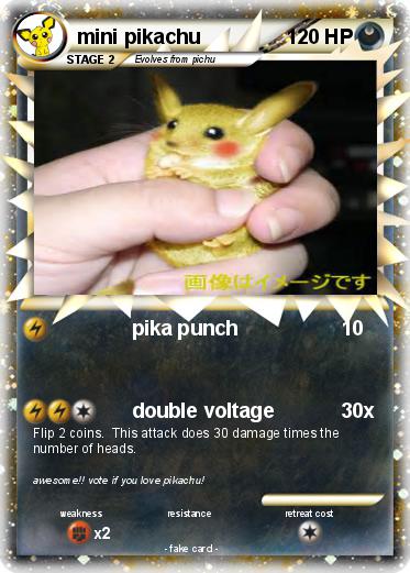 Pokémon mini pikachu 7 7 - pika punch - My Pokemon Card