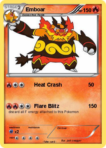 Pokémon Emboar 1456 1456 - Heat Crash - My Pokemon Card