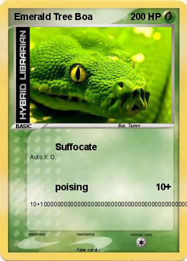 Pokémon Emerald Tree Boa 1 1 - Suffocate - My Pokemon Card