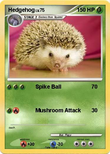 Pokémon Hedgehog 9 9 - Spike Ball - My Pokemon Card