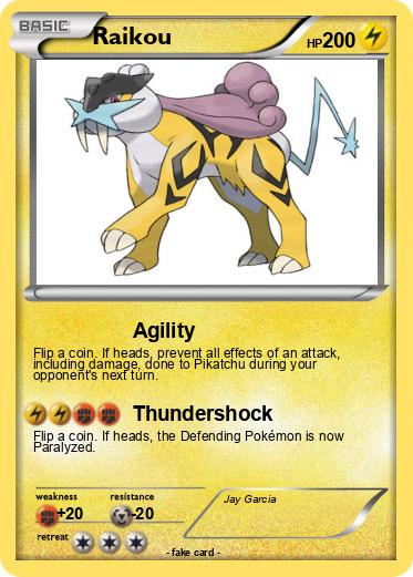 Pokémon Raikou 1939 1939 - Agility - My Pokemon Card