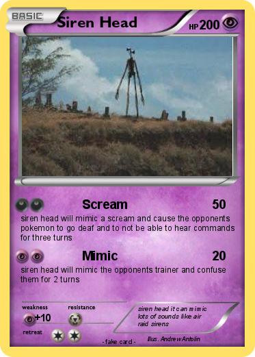 Pokémon Siren Head 4 4 - Scream - My Pokemon Card