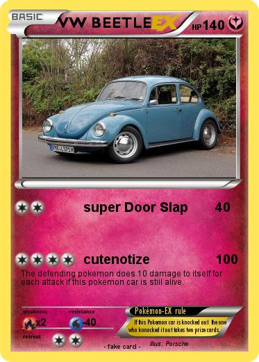 Pokémon VW BEETLE 1 1 - super Door Slap - My Pokemon Card