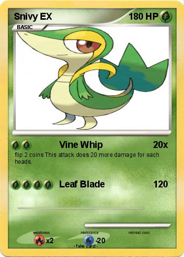 Pokémon Snivy EX 10 10 - Vine Whip - My Pokemon Card