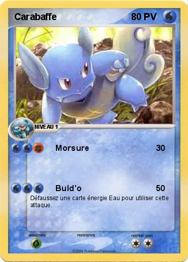Pokémon Carabaffe 5 5 - Morsure - Ma carte Pokémon
