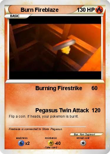 Pokémon Burn Fireblaze 71 71 - Burning Firestrike - My Pokemon Card