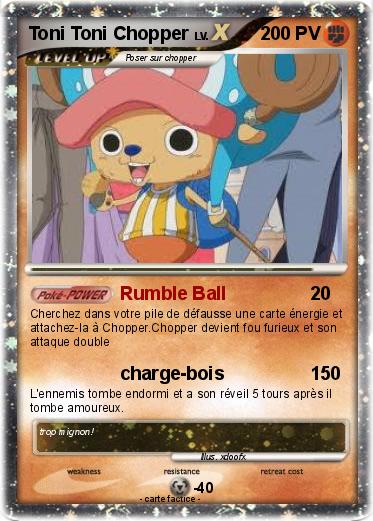 Pokémon Toni Toni Chopper 3 3 - Rumble Ball - Ma carte Pokémon