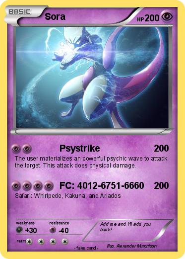 Pokémon Sora 834 834 - Psystrike - My Pokemon Card