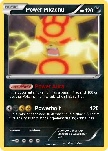 Pokémon Power Pikachu 3 3 - Power Aura - My Pokemon Card