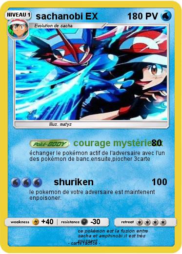 Pokémon sachanobi EX 7 7 - courage mystérieux - Ma carte Pokémon