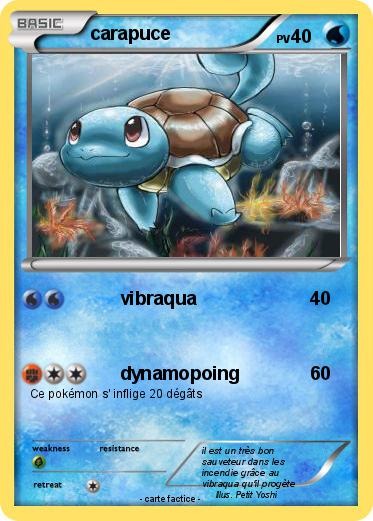 Pokémon carapuce 193 193 - vibraqua - Ma carte Pokémon