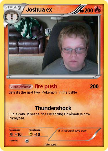 Pokémon Joshua ex 4 4 - fire push - My Pokemon Card