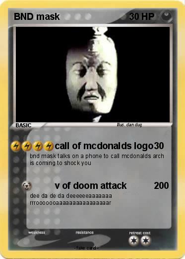 Pokémon BND mask - call of mcdonalds logo - My Pokemon Card