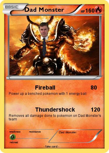 Pokémon Dad Monster 3 3 - Fireball - My Pokemon Card