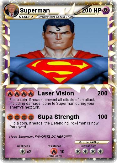 Pokémon Superman 823 823 - Laser Vision - My Pokemon Card