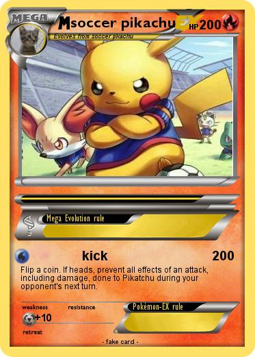 Pokémon soccer pikachu 7 7 - kick - My Pokemon Card