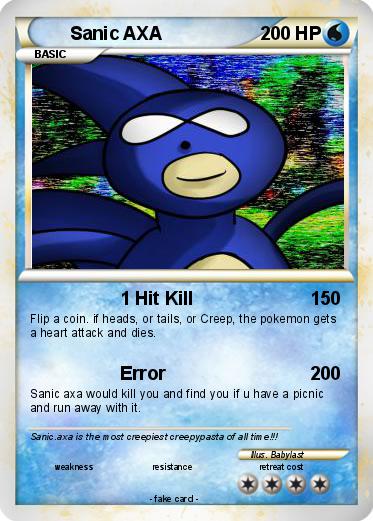 Pokémon Sanic AXA - 1 Hit Kill - My Pokemon Card