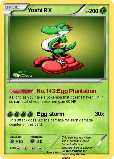 Pokémon Yoshi RX - No.143:Egg Plantation - My Pokemon Card