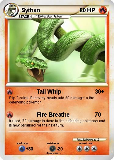 Pokémon Sythan - Tail Whip - My Pokemon Card