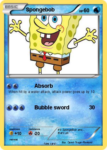 Pokémon Spongebob 2658 2658 - Absorb - My Pokemon Card