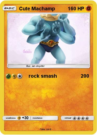 Pokémon Cute Machamp - rock smash - My Pokemon Card