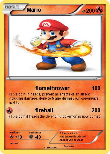 Pokémon Mario 13284 13284 - flamethrower - My Pokemon Card