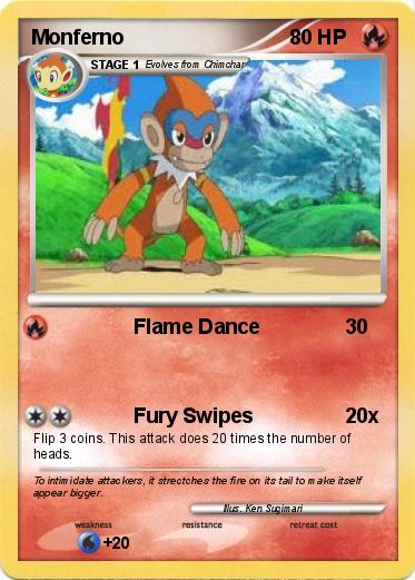 Pokémon Monferno 36 36 - Flame Dance - My Pokemon Card