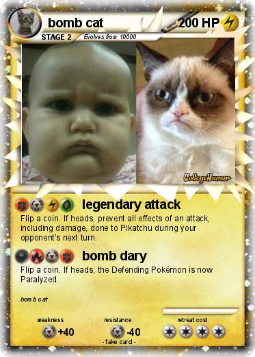 Pokémon bomb cat 3 3 - legendary attack - My Pokemon Card