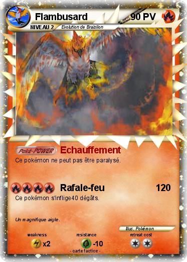 Pokémon Flambusard 36 36 - Echauffement - Ma carte Pokémon