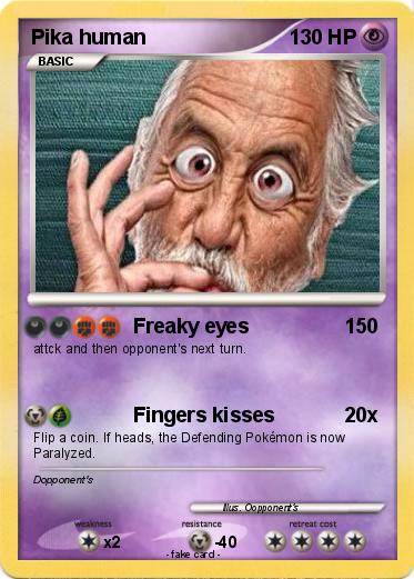 Pokémon Pika human 2 2 - Freaky eyes - My Pokemon Card