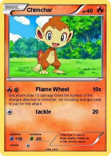 Pokémon Chimchar 487 487 - Flame Wheel - My Pokemon Card