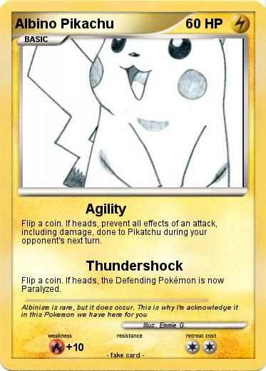 Pokémon Albino Pikachu 3 3 - Agility - My Pokemon Card