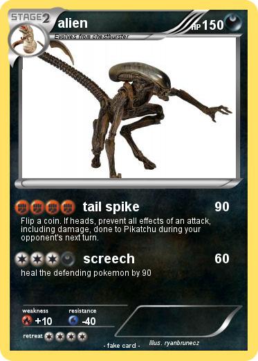 Pokémon alien 1442 1442 - tail spike - My Pokemon Card