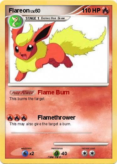 Pokémon Flareon 319 319 - Flame Burn - My Pokemon Card