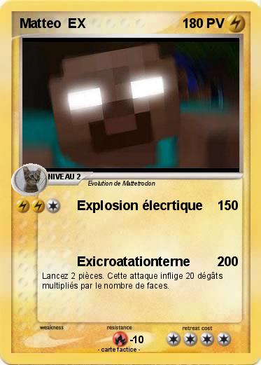 Pokémon Matteo EX 4 4 - Explosion élecrtique - Ma carte Pokémon