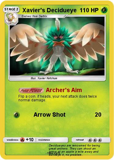 Pokémon Xavier s Decidueye - Archer's Aim - My Pokemon Card