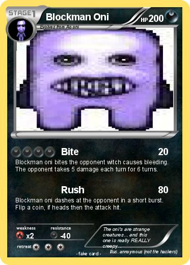 Pokémon Blockman Oni - Bite - My Pokemon Card