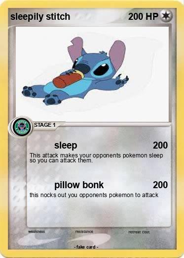 Pokémon sleepily stitch - sleep - My Pokemon Card