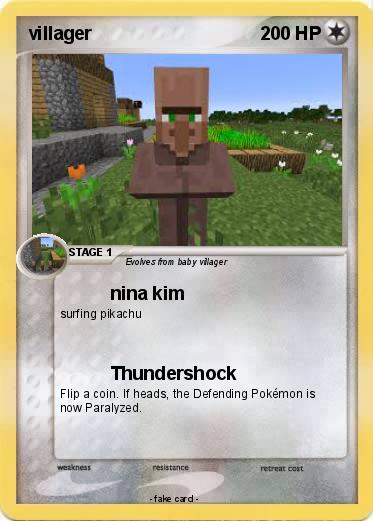 Pokémon villager 250 250 - nina kim - My Pokemon Card