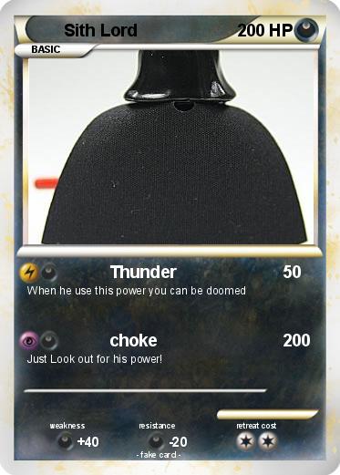 Pokémon Sith Lord 9 9 - Thunder - My Pokemon Card